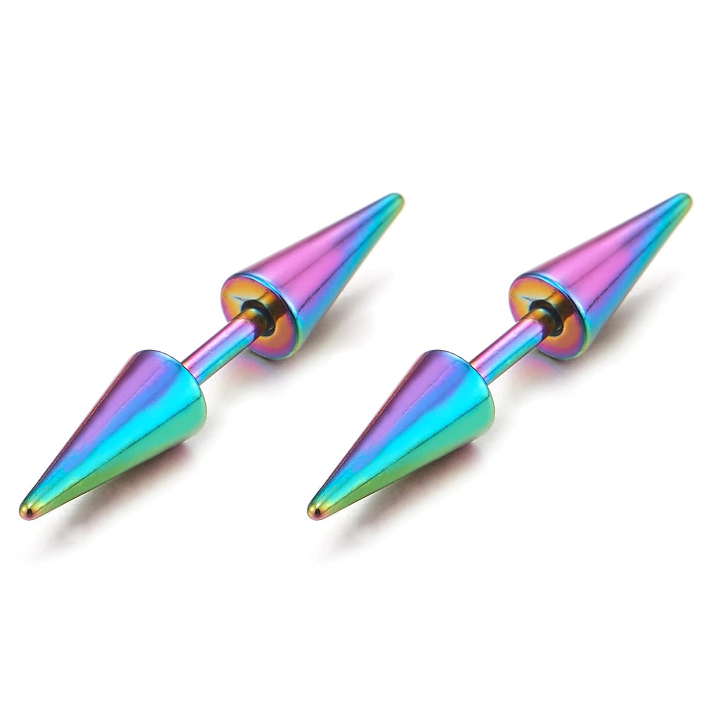 Rainbow spike earrings store