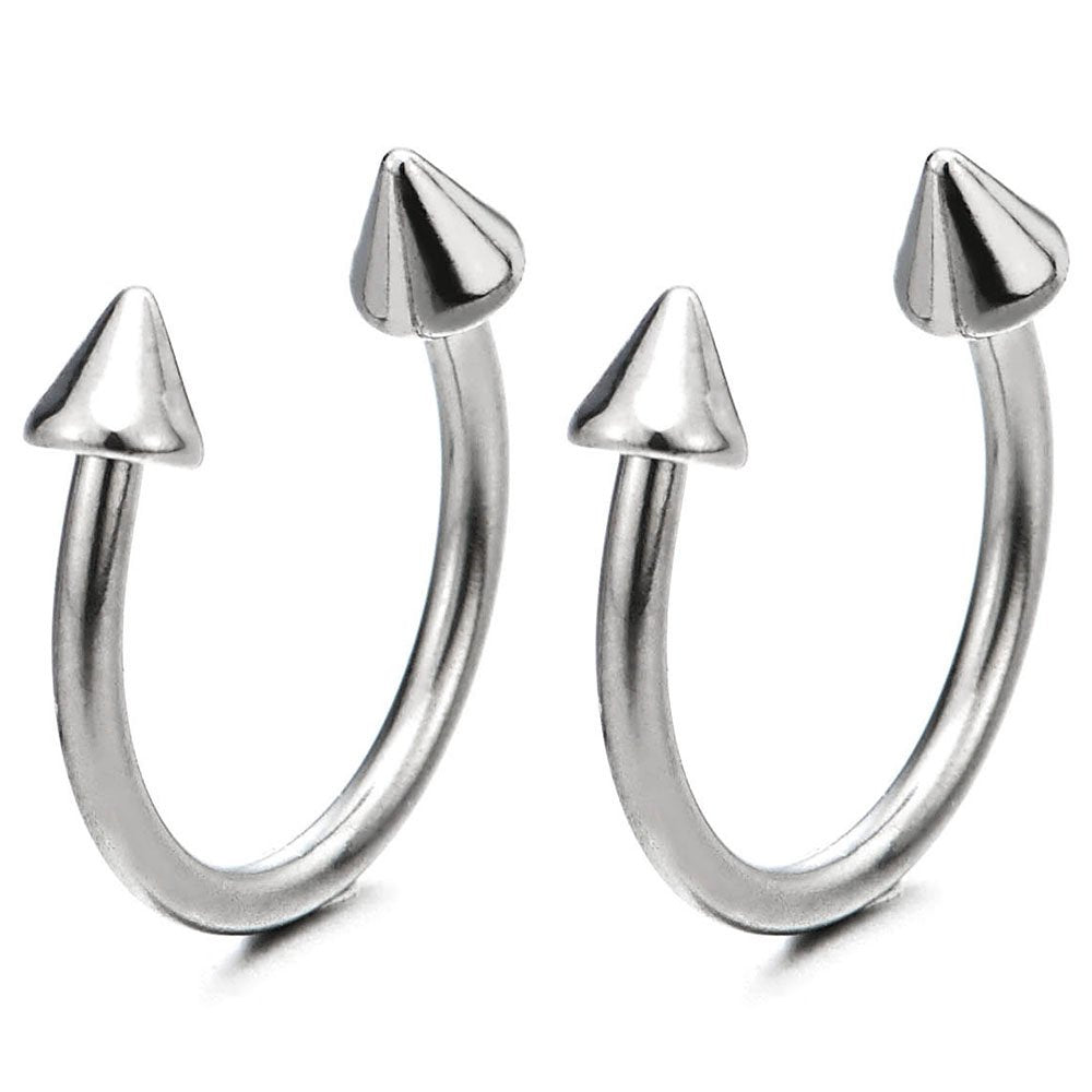 Mens half hoop earrings store